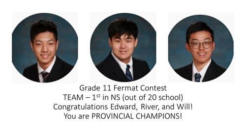 Provincial Win in CEMC Waterloo Math Contests!